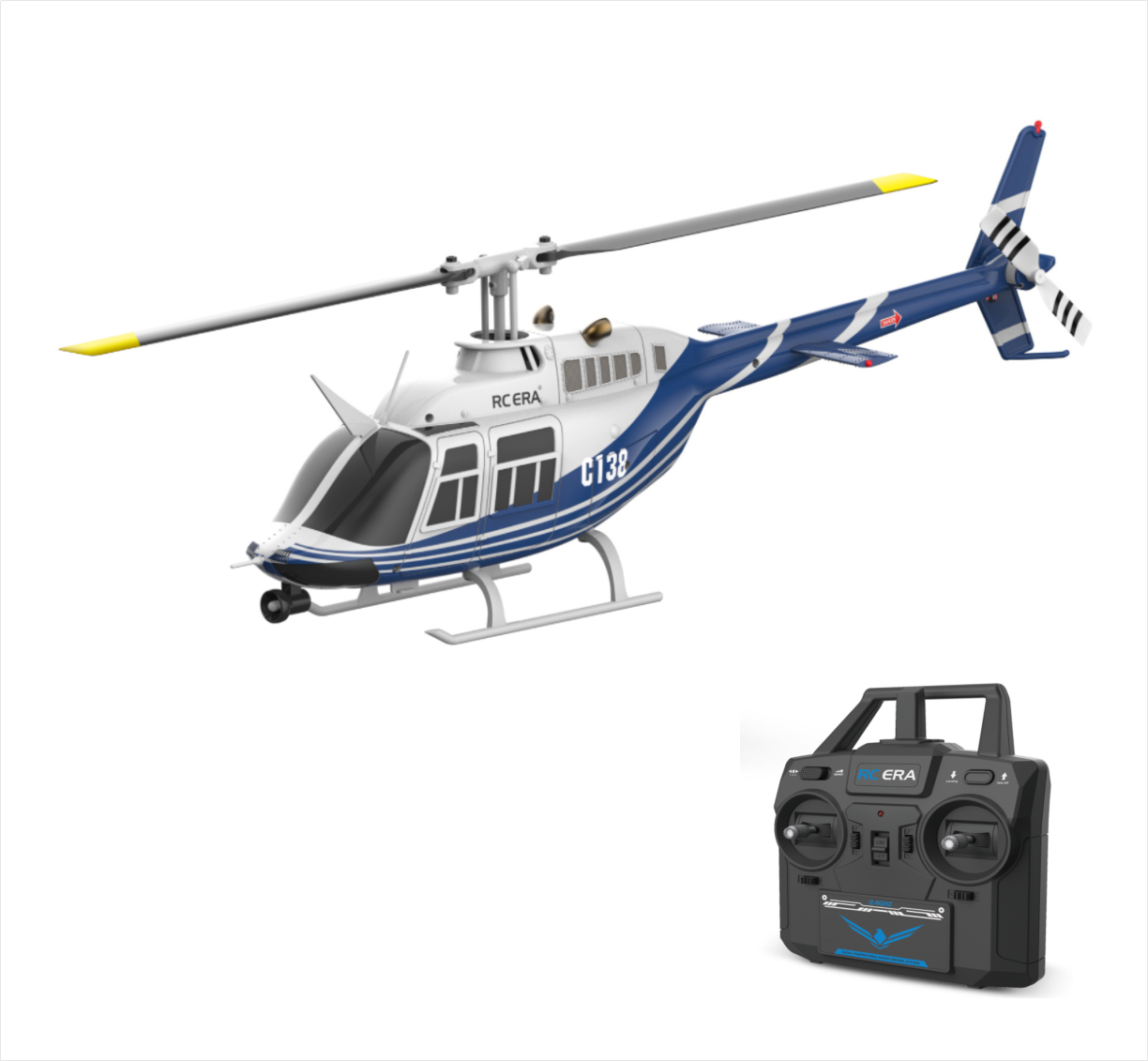 RC ERA C138 Bell 206 Flybarless Helicopter - 6CH 1/33 Scale Realistic ...